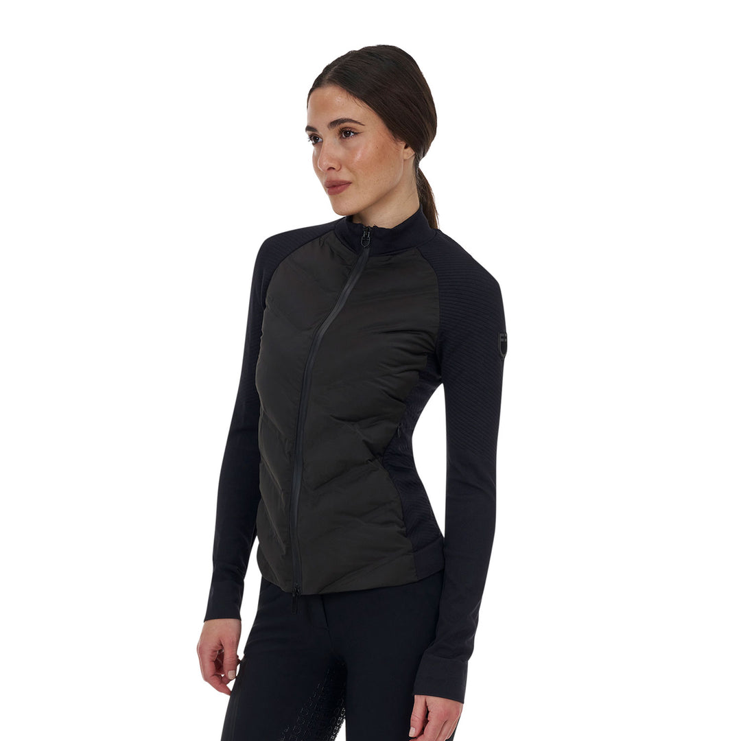 RIDERTECHNOLOGY FULL ZIP HIBRYD NYLON+KNIT QUILTED JACKET – OUMA HORSE